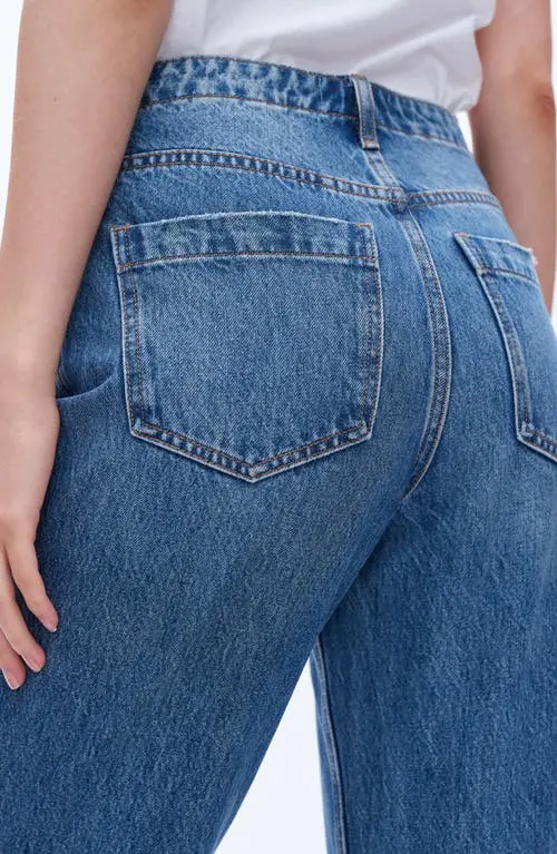 BAYEAS High-rise Distressed Mom Jeans