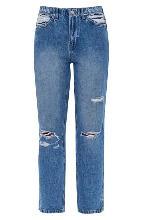 BAYEAS High-rise Distressed Mom Jeans