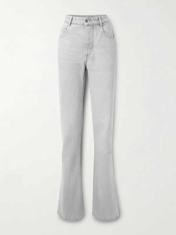 Bottega Veneta High-rise Straight-leg Jeans - Gray