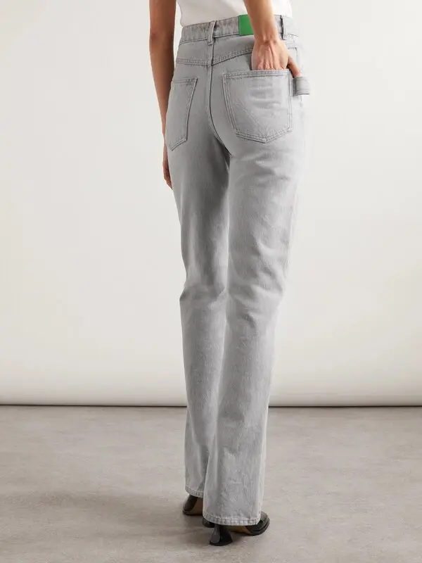 Bottega Veneta High-rise Straight-leg Jeans - Gray