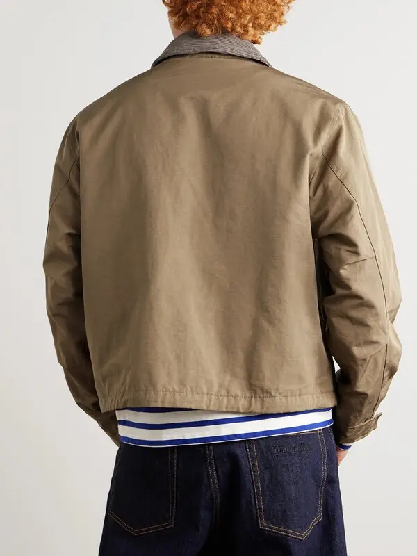 FRIZMWORKS Heritage Corduroy-trimmed Cotton-blend Jacket - Neutrals