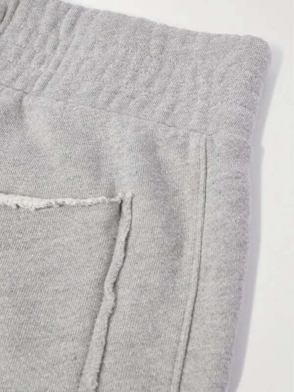 LES TIEN Straight-leg Heavyweight Structured-fleece Cotton-jersey Drawstring Shorts