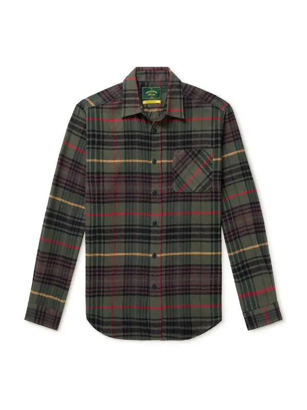 Portuguese Flannel Tip Checked Cotton-flannel Shirt