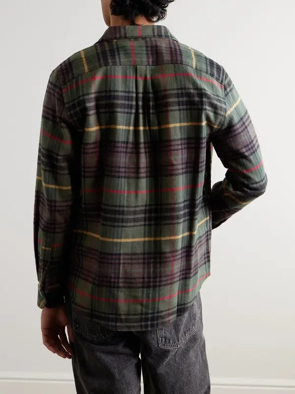 Portuguese Flannel Tip Checked Cotton-flannel Shirt