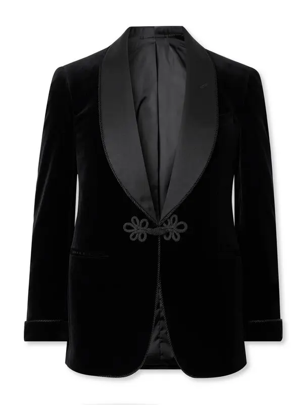Ralph Lauren Silk-trimmed Wool-velvet Tuxedo Jacket - Black