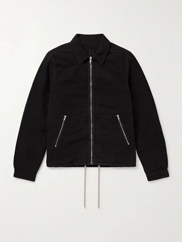Rick Owens Padded Cotton-moleskin Jacket - Black