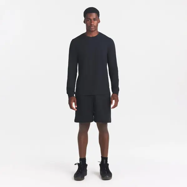 SKIMS Classic Long Sleeve T Shirt | White | | Cotton - Onyx
