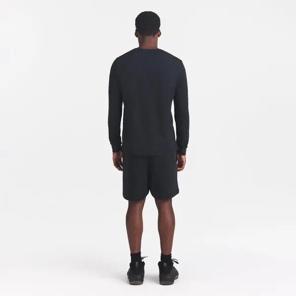 SKIMS Classic Long Sleeve T Shirt | White | | Cotton - Onyx