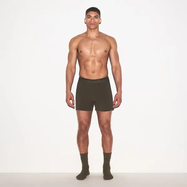 SKIMS Stretch Knit Boxer - Loden