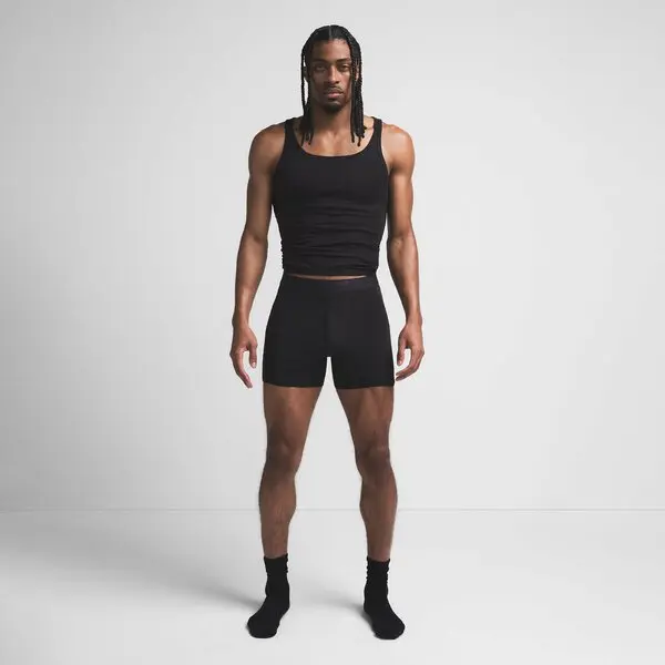 SKIMS Stretch Knit Boxer - Obsidian