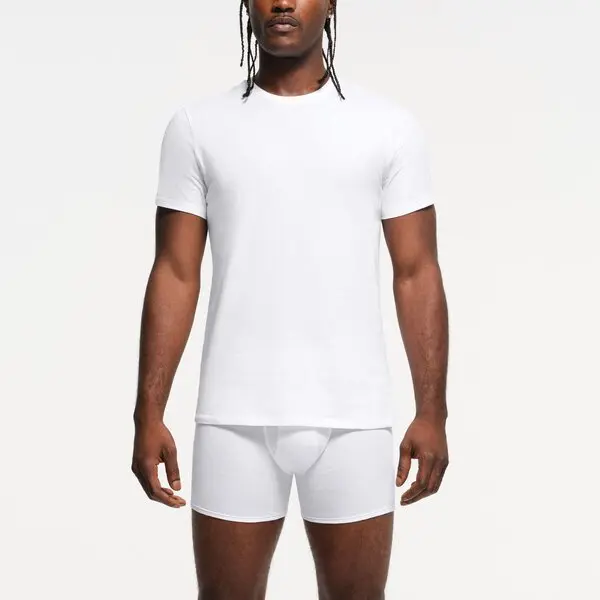 SKIMS Lightweight T Shirt 3 Pack | White | | Basics - Chalk