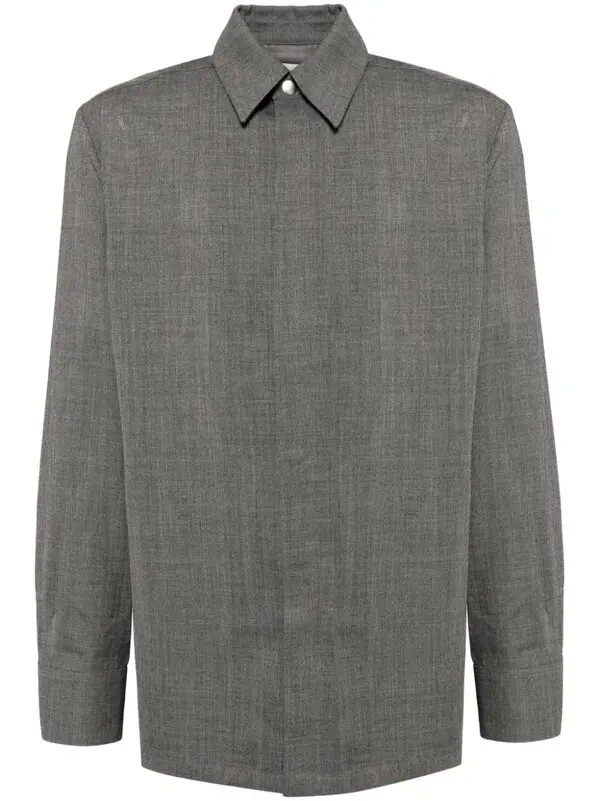 JIL SANDER Felted Wool Flannel Shirt