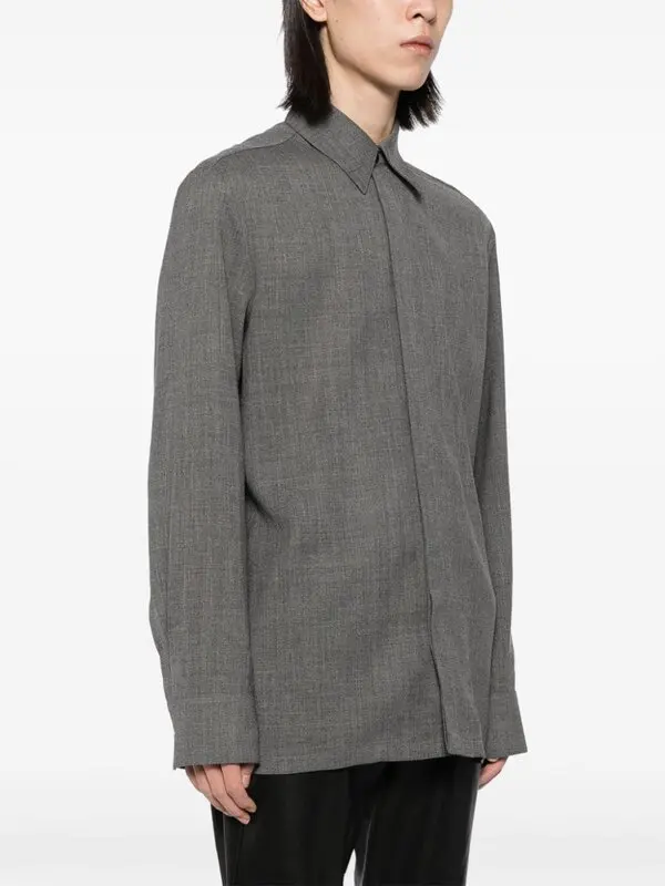 JIL SANDER Felted Wool Flannel Shirt