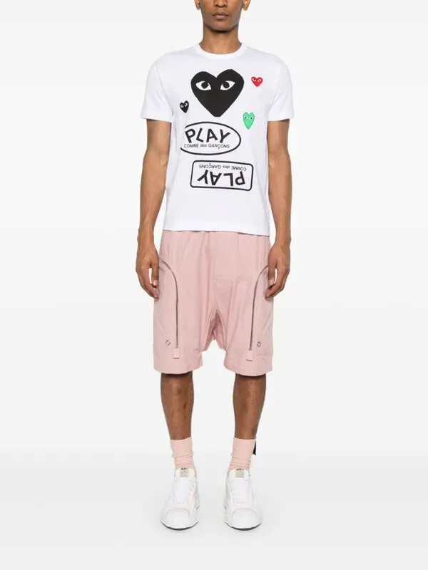 Play Comme Des Garcon Heart-patch T-shirt