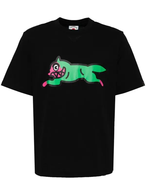 ICECREAM Graphic-print Cotton T-shirt - Black
