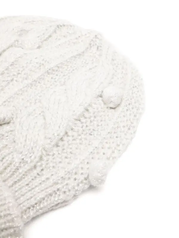 ONEFIFTEEN Glitter Cable-knit Beanie - Grey