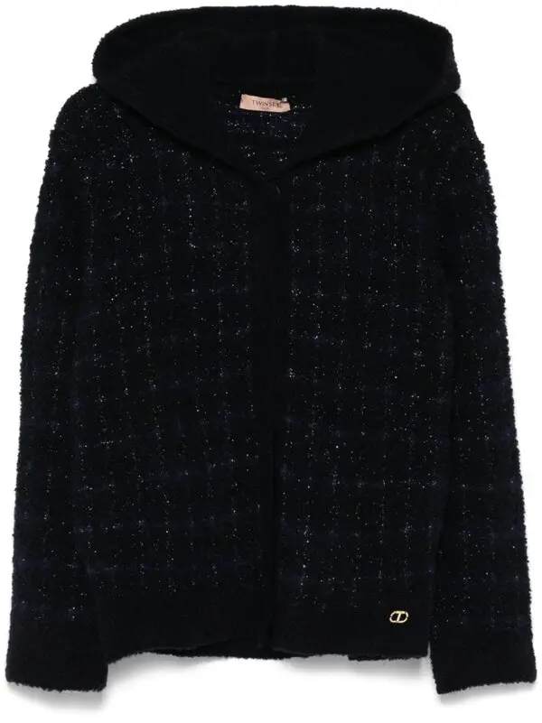 TWINSET Jacquard Knit Checked Jacket