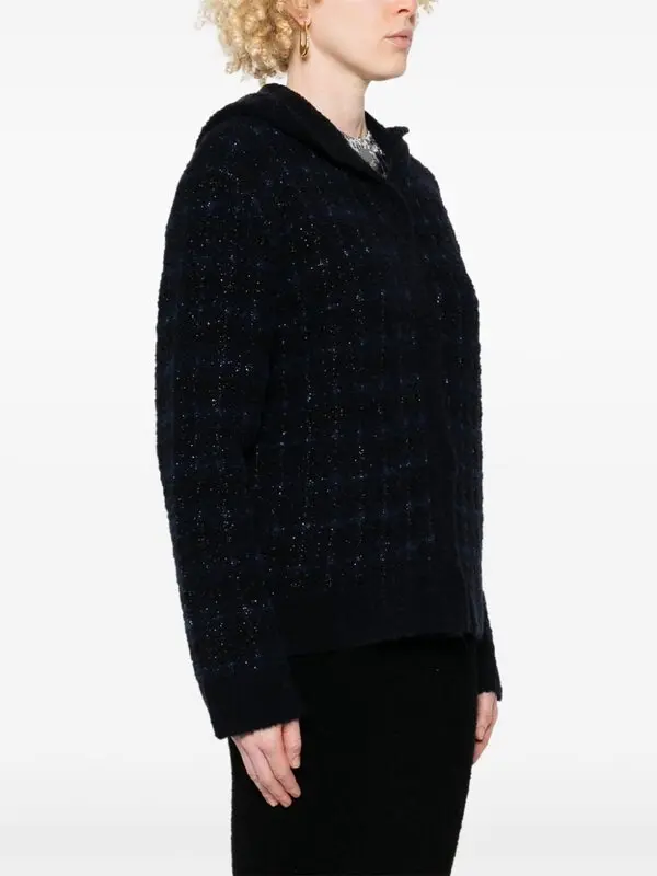 TWINSET Jacquard Knit Checked Jacket