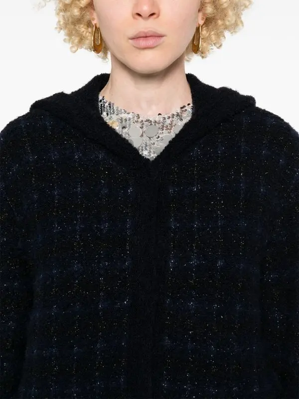 TWINSET Jacquard Knit Checked Jacket
