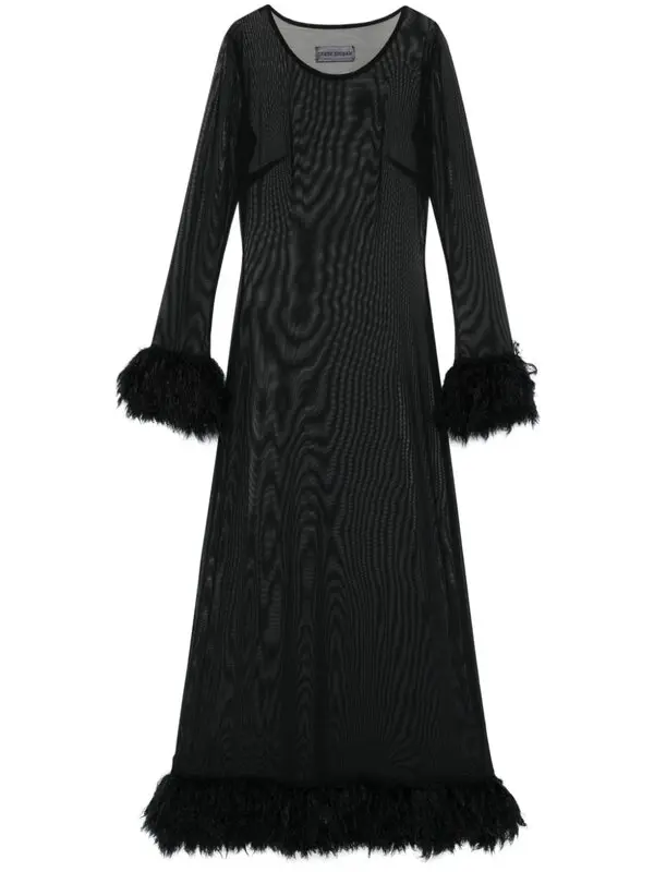 MARINE SERRE Semi-sheer Maxi Dress