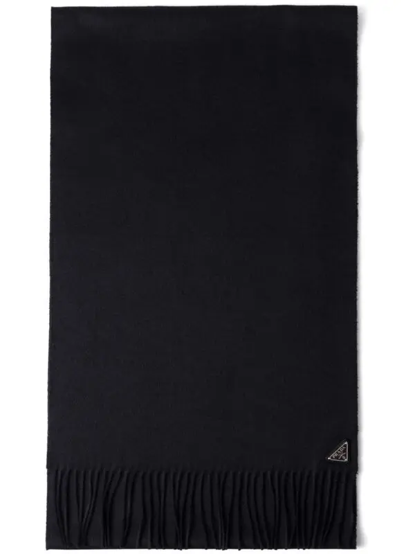Prada Triangle-logo Scarf - Black