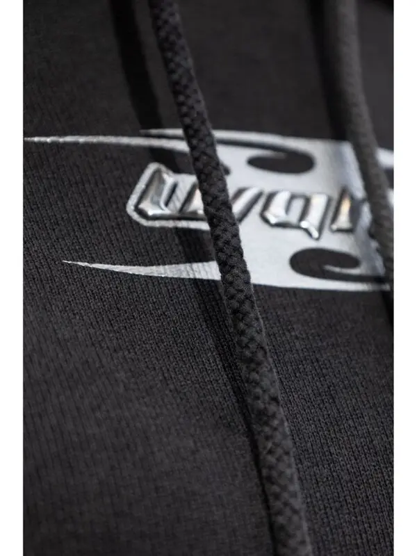Alexander Wang Blade-logo Cotton Hoodie - Black