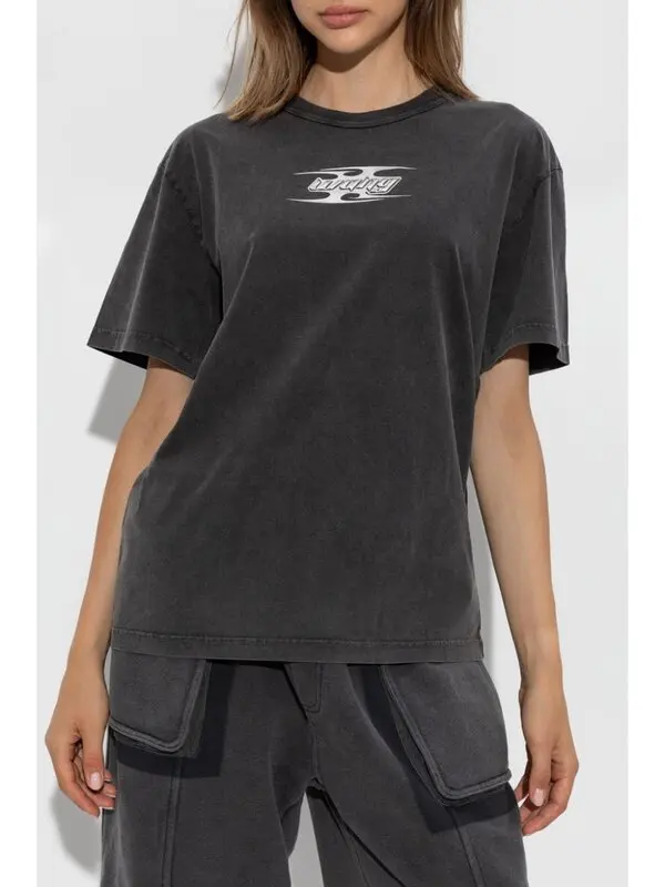 Alexander Wang Blade-logo Cotton T-shirt - Black
