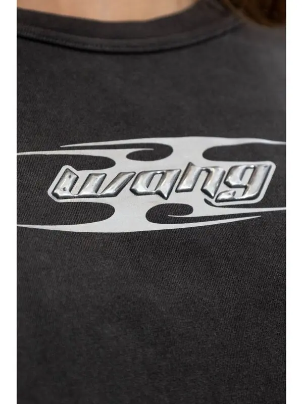 Alexander Wang Blade-logo Cotton T-shirt - Black