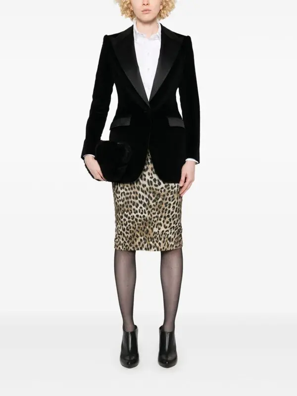Dolce & Gabbana Velvet Blazer - Black