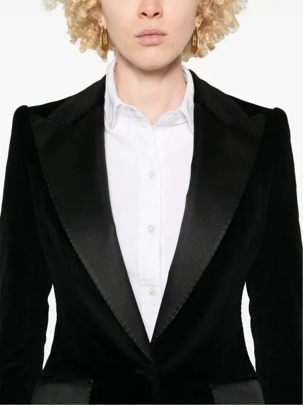 Dolce & Gabbana Velvet Blazer - Black