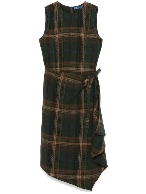 Polo Ralph Lauren Plaid-check Midi Dress