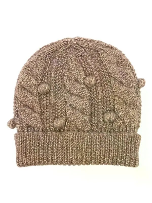 ONEFIFTEEN Glitter Cable-knit Beanie - Gold