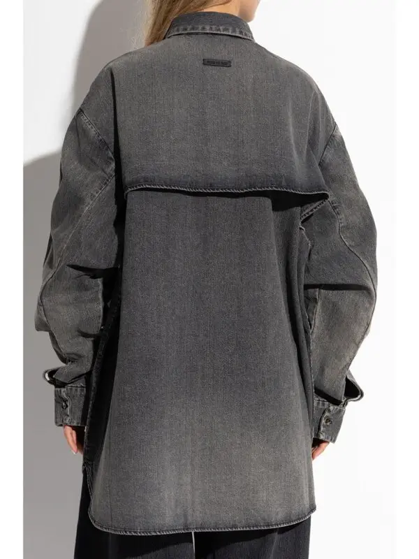 Fear Of God Vented Denim Shirt - Black