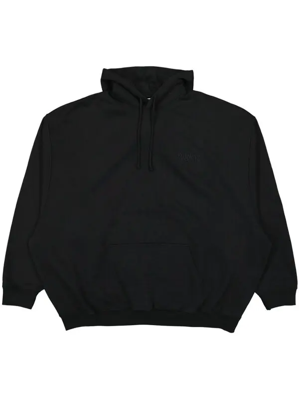 Vetements Logo-embroidered Hoodie - Black