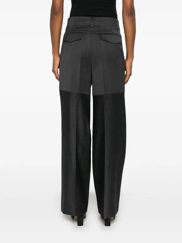 Victoria Beckham Panelled-design Trousers - Grey