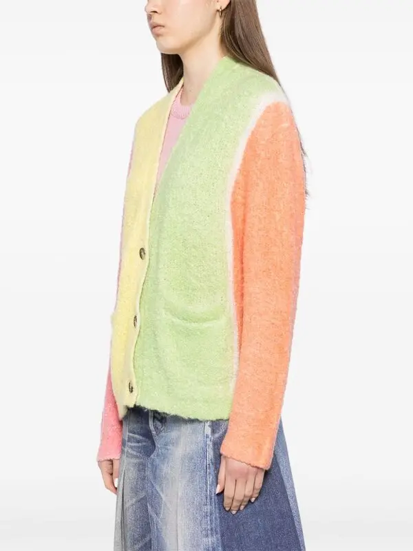 Mira Mikati Colour-block Mohair-wool Cardigan