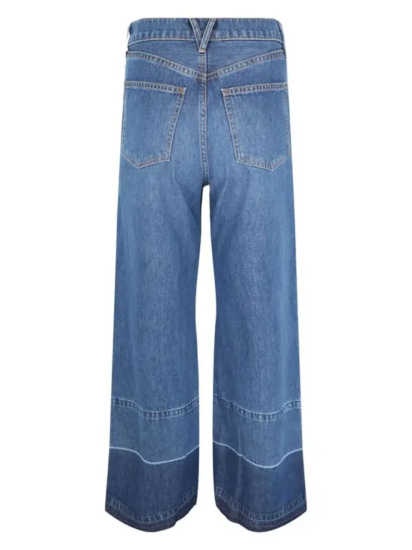 Veronica Beard Taylor High-rise Wide Leg Jeans - Blue