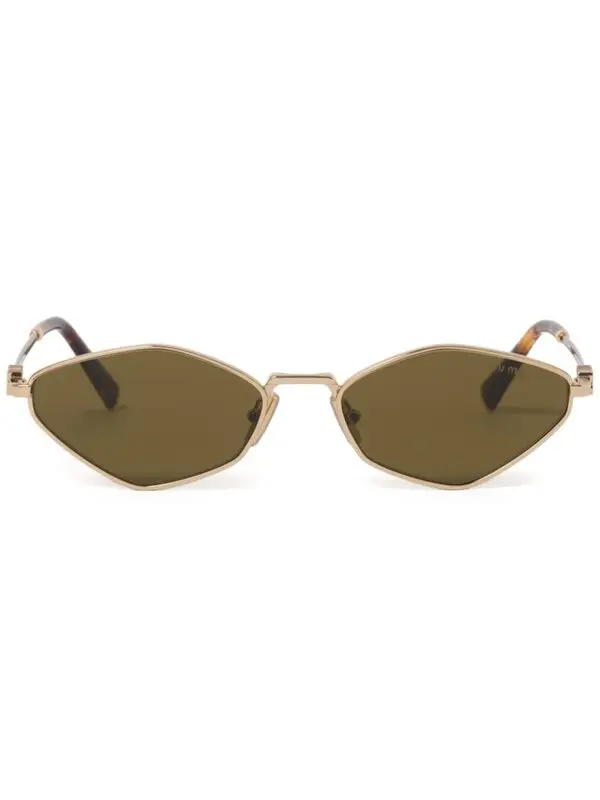 Miu Miu Regard Geometric Sunglasses - Gold