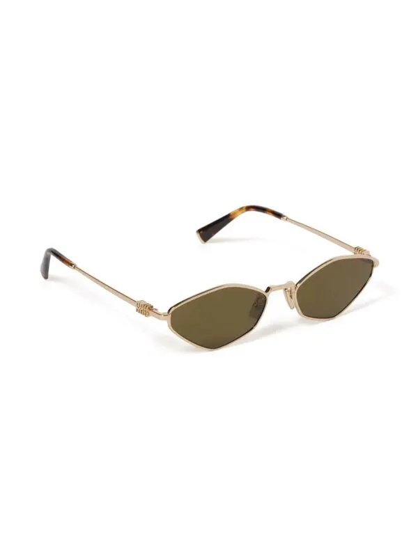 Miu Miu Regard Geometric Sunglasses - Gold