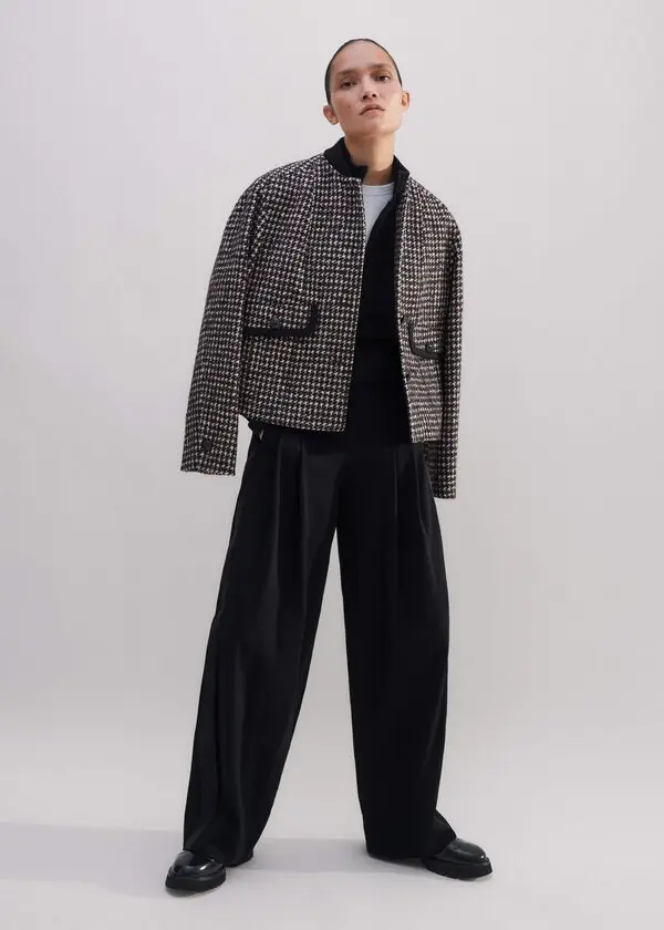 ME+EM Fluid Cord Velour Slim Fit Top