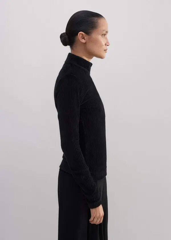ME+EM Fluid Cord Velour Slim Fit Top