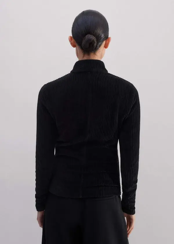 ME+EM Fluid Cord Velour Slim Fit Top