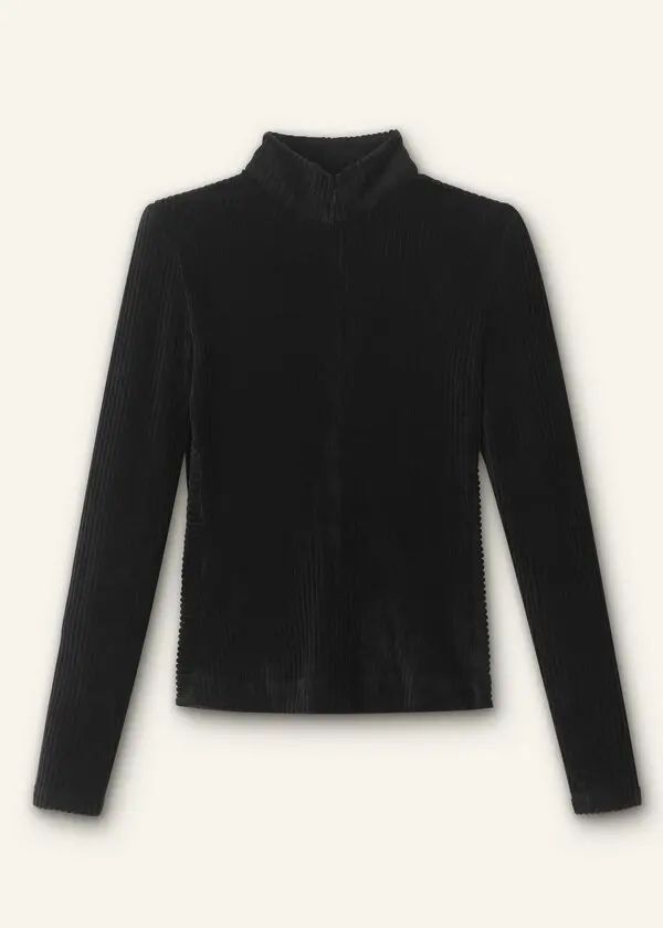ME+EM Fluid Cord Velour Slim Fit Top