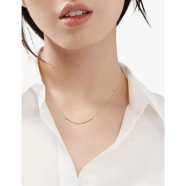 Tiffany & Co. T Smile Small 18ct Rose-gold Pendant - One-color