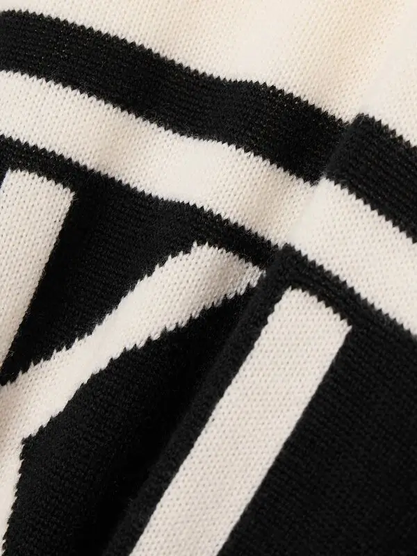 Perfect Moment Schild Intarsia Merino Wool Turtleneck Sweater
