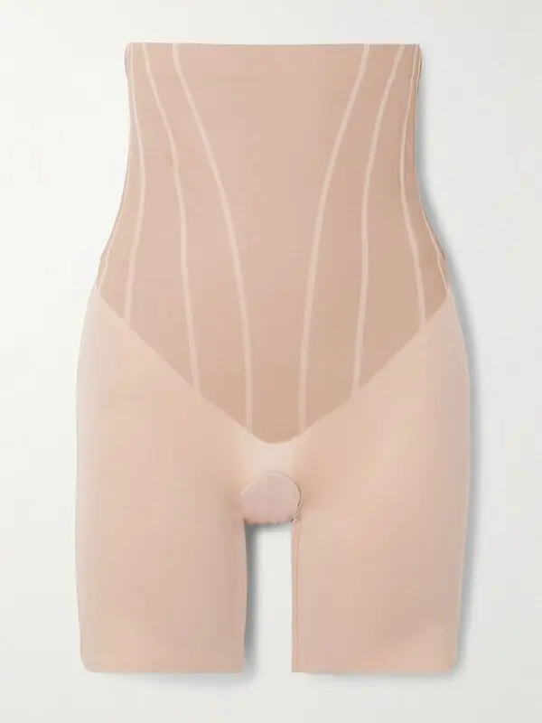 Spanx Spanxsupersculpt™ Totalcontour High-waisted Mid-thigh Shorts - Neutrals