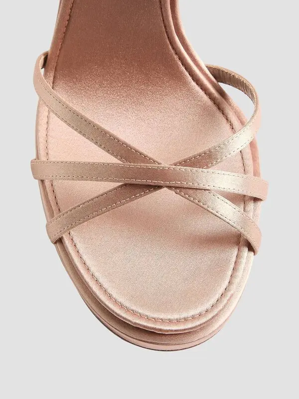 Valentino Garavani Eveninglam 120mm Satin Platform Sandals
