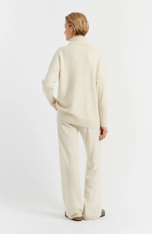 Chinti & Parker Cashmere Roll Neck Sweater - Cream
