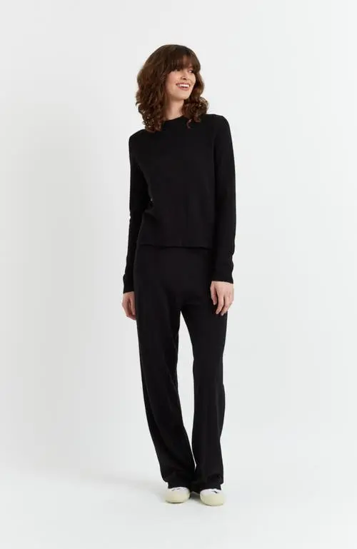 Chinti & Parker Cropped Wool & Cashmere Sweater - Black
