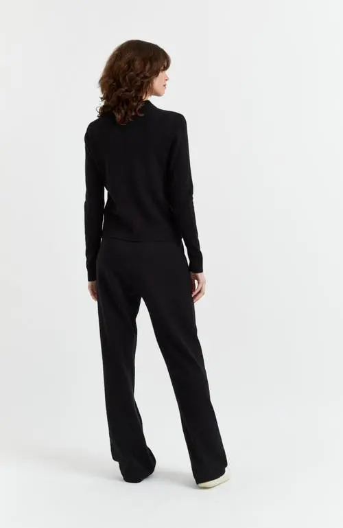 Chinti & Parker Cropped Wool & Cashmere Sweater - Black